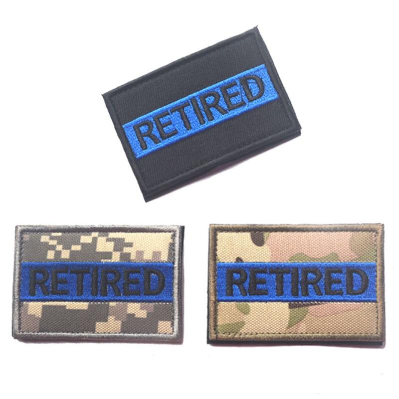 Buy Embroidery Patch Retired USA Army Patch Thin Blue Line Emblem ...
