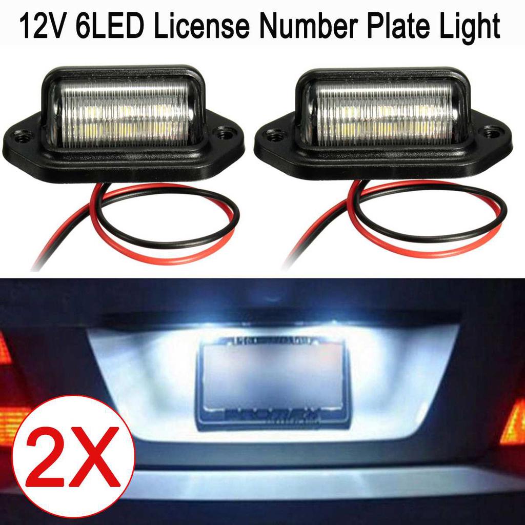 Buy 2Pcs 12V LED Number License Plate Light for Car Boats Motorcycle ...