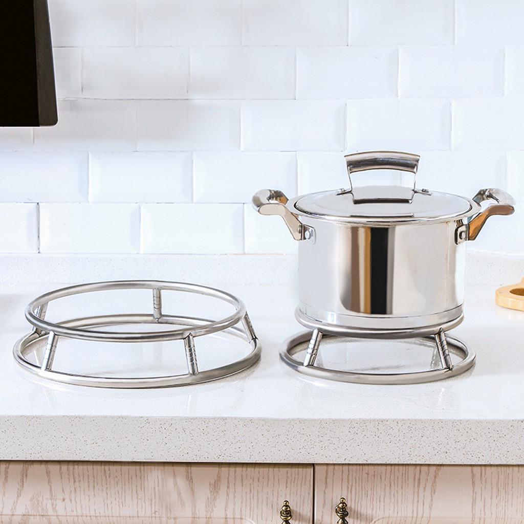 Buy Stainless Steel Pot Rack Thick Round Put Pot Organizer Shelve ...