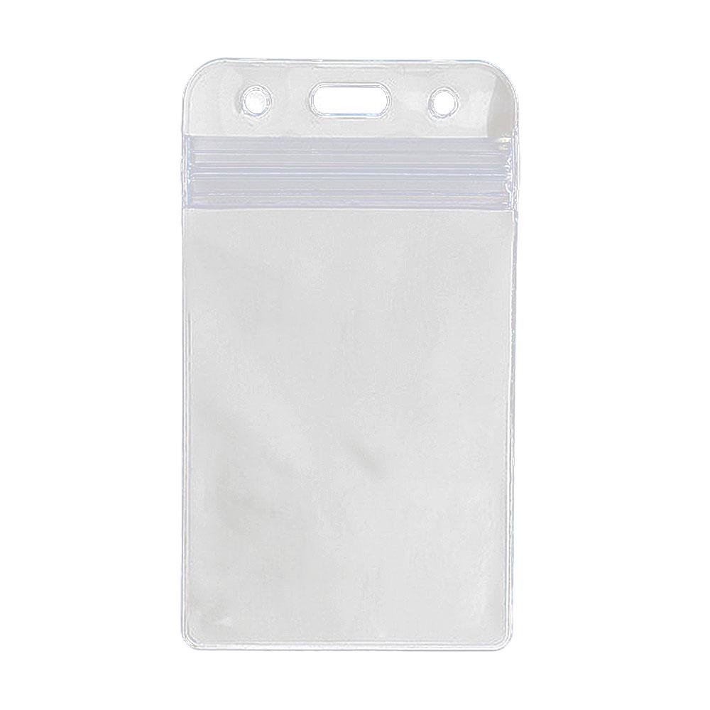 Buy 10x Vertical Transparent Plastic Pocket ID Card Pass Badge Holder ...