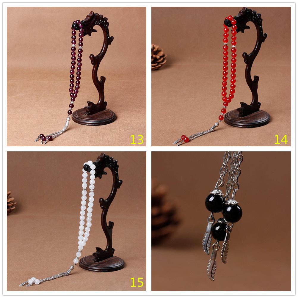 Buy 33Beads Crystal Muslim Prayer Beads Islamic Chaplets Natural Stone ...