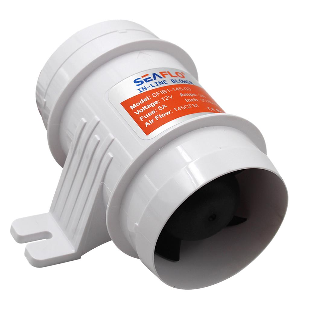 Buy SEAFLO 3" InLine Marine Bilge Air Blower 24V 145 CFM Quiet Boat ...