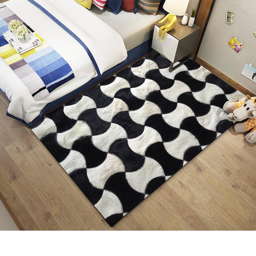 Buy 3d Print Carpet Carpet Floor White Black Abstract Geometric Living ...