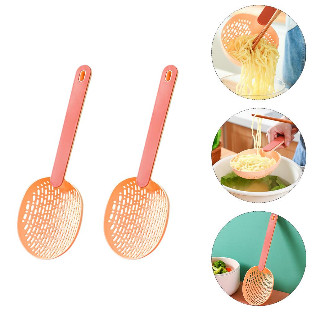 Buy 2 Pcs Noodle Filtering Spoons Slotted Scoops Creative Kitchen ...