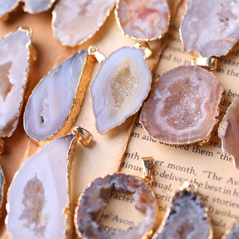 Buy Agate Geodes Collection Raw Stones Slice Natural Crystals Halves ...