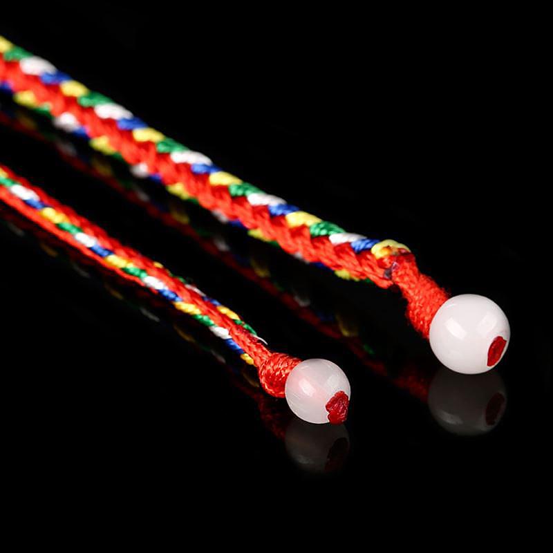 Buy Bracelet Knit Five-colored Ropes Thin Auspicious Omen Money Drawing ...