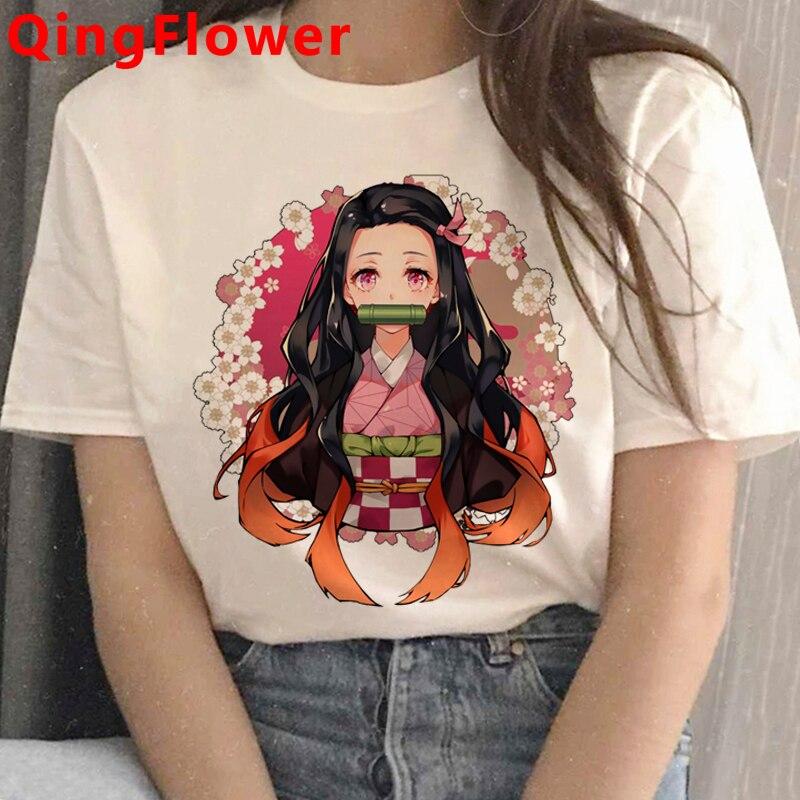 Buy Demon Slayer Anime Women T Shirts Kawaii Harajuku Manga Graphic ...