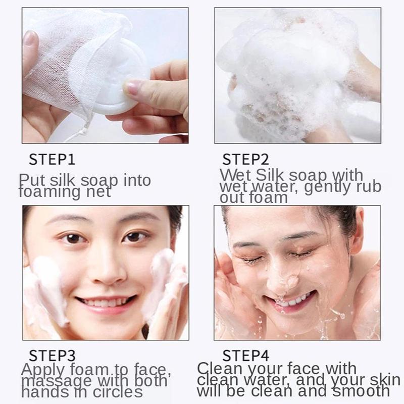 Buy Goat Milk Soap Natural Organic Silk Protein Soap Mites Acne Remove ...