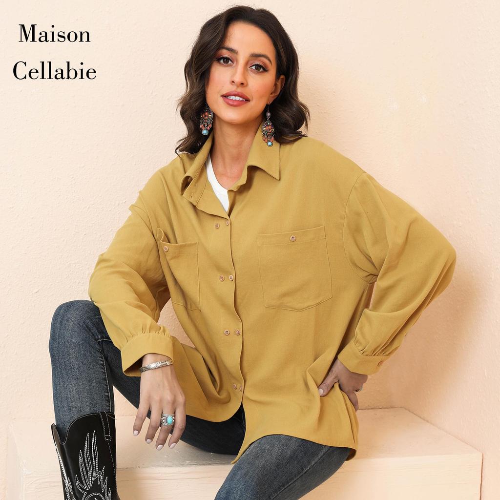 Collared Pocket Double-breasted Button-Front Shirt Jacket uygun fiyatlı ...