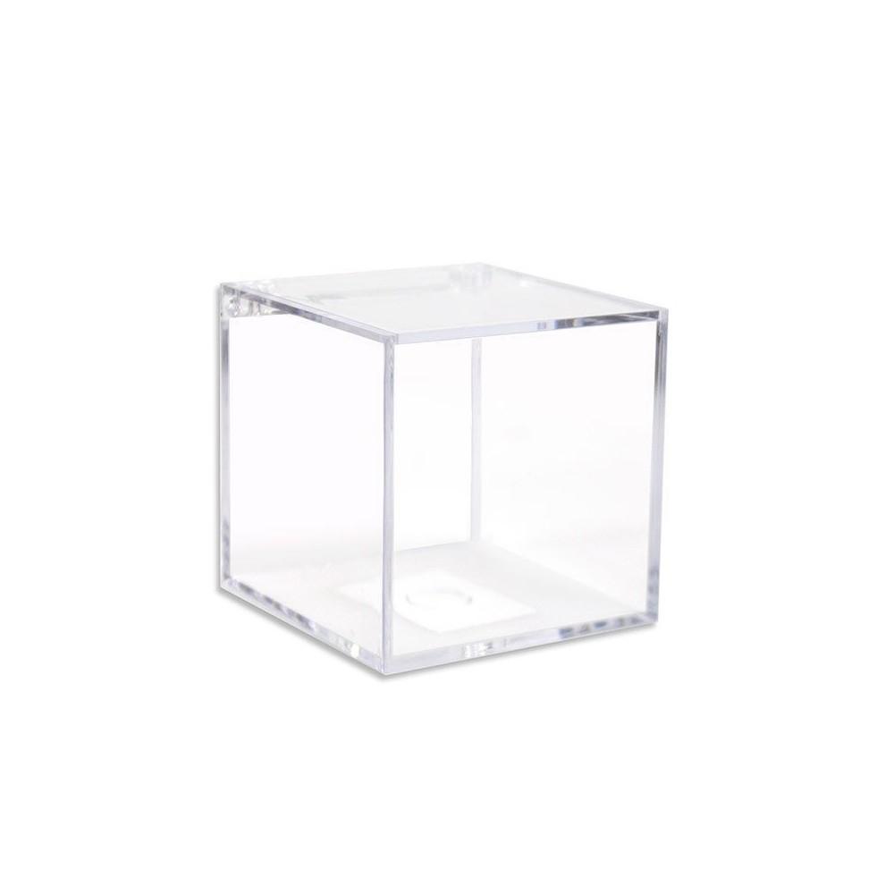 Buy 12 Boxes Transparent Plexiglass Cube Boxes 5x5 Confetti Holder ...