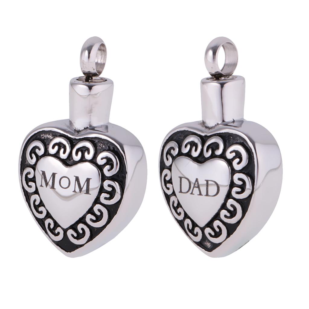 Compre 2 Pieces Stainless Steel Heart Cremation Pet Ash Holder Urn ...