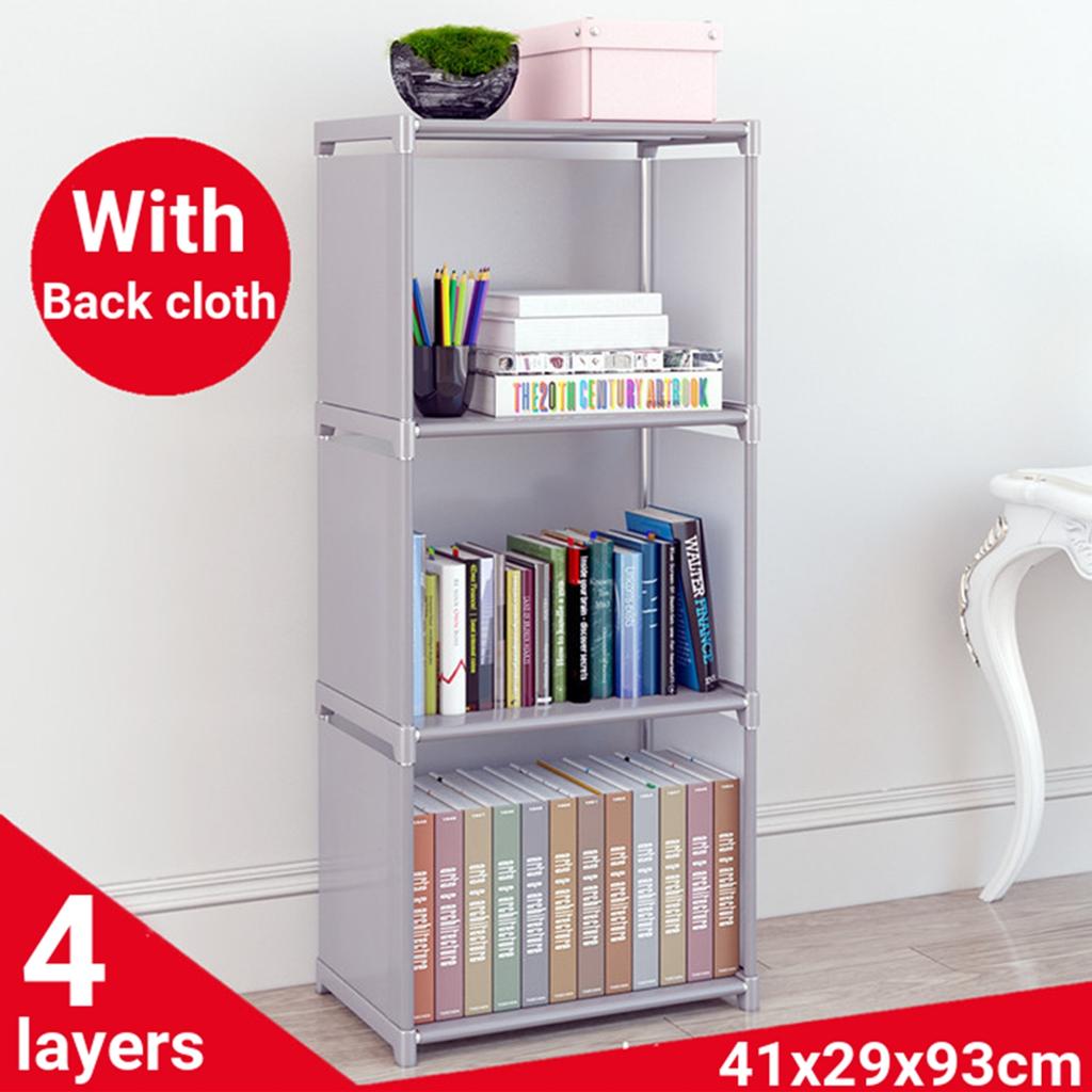 Buy 1 Set 3/4/5/8 Grid Storage Cube Shelf Closet book case with Back ...