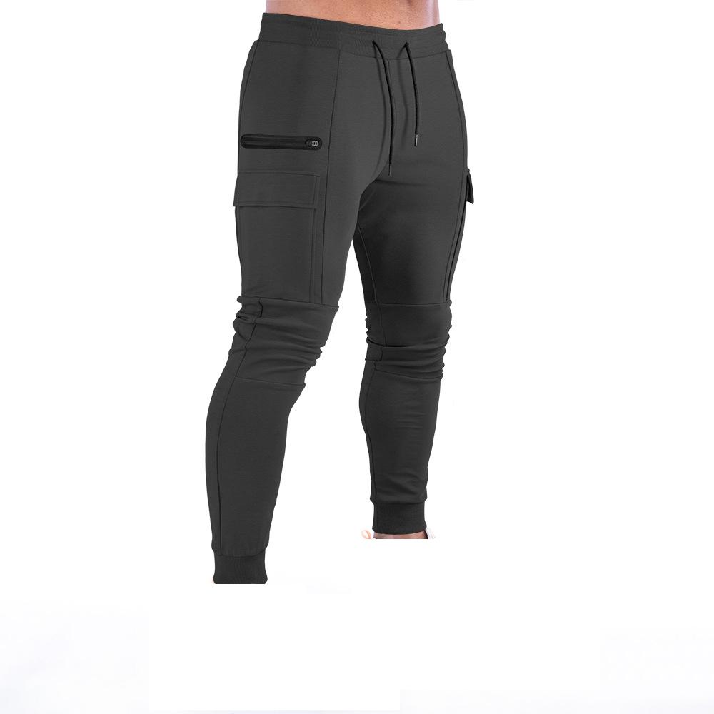 Buy Men's Muscle Fitness Sports Pants Casual Running Training Pants at ...