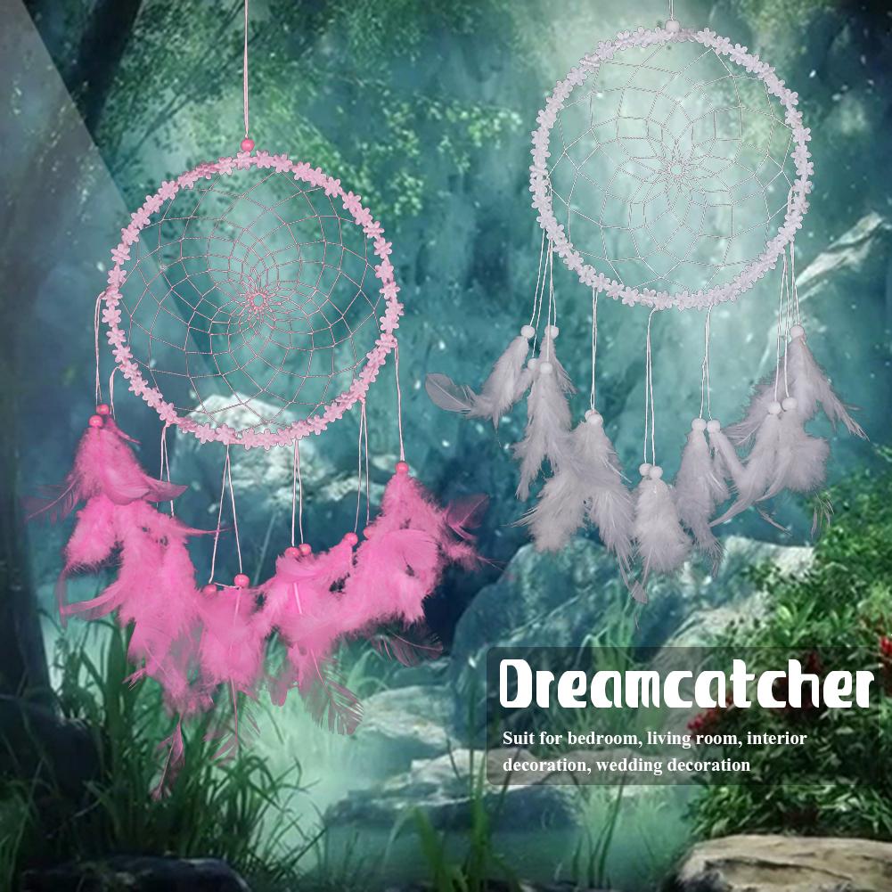 Satın alın Handmade Ornaments Wind Chimes Feather Signal Ring Lace ...