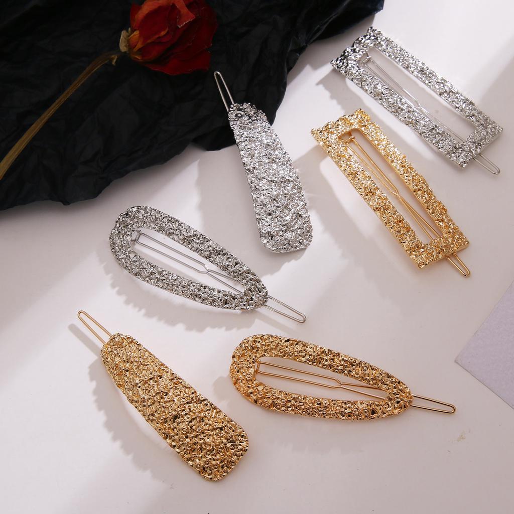 Buy Fashion Exquisite Geometric Matte Alloy Hair Clips Women Jewelry ...