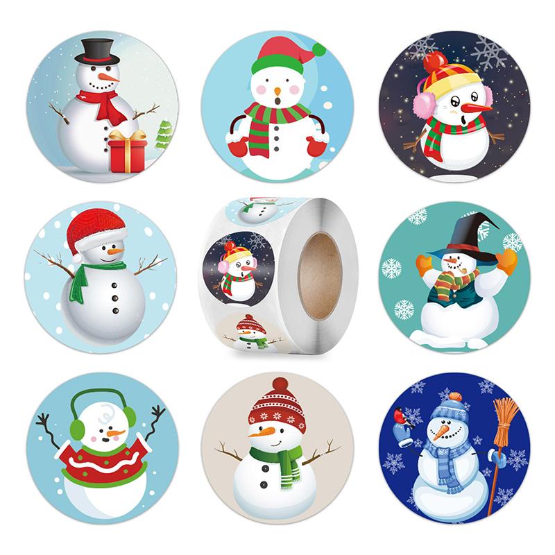 Buy 500Pcs/Roll Merry Christmas Kraft Handmade Sticker Card Box Package ...