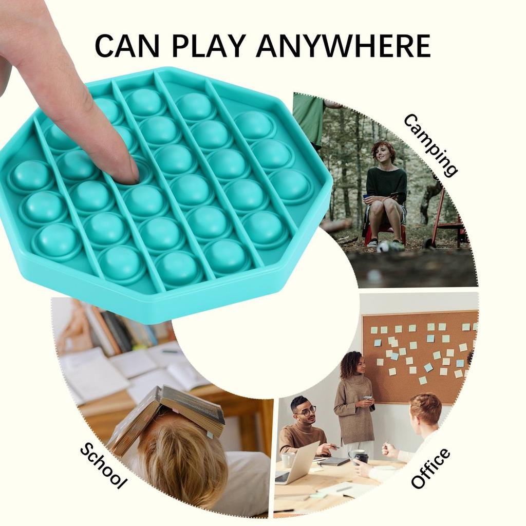 Buy SX Octagon Push Pop Fidget Toy Squeeze Sensory Toy Stress Relief ...