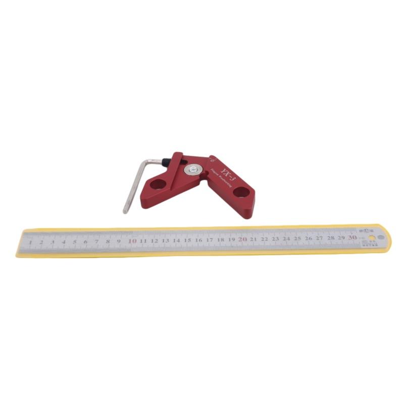 Kaufe Holzbearbeitung Gravur rote Skala Messung Gravur Lineal T-Typ ...