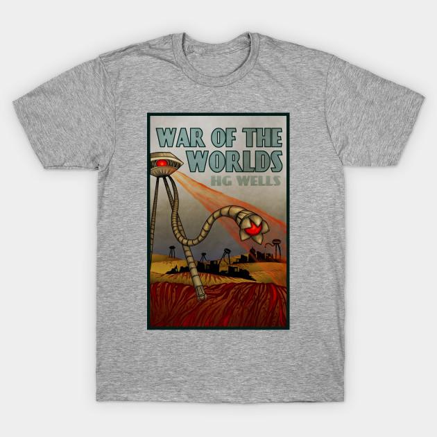 Buy Men Premium Cotton Harajuku T Shirt War of the Worlds Print Men's ...