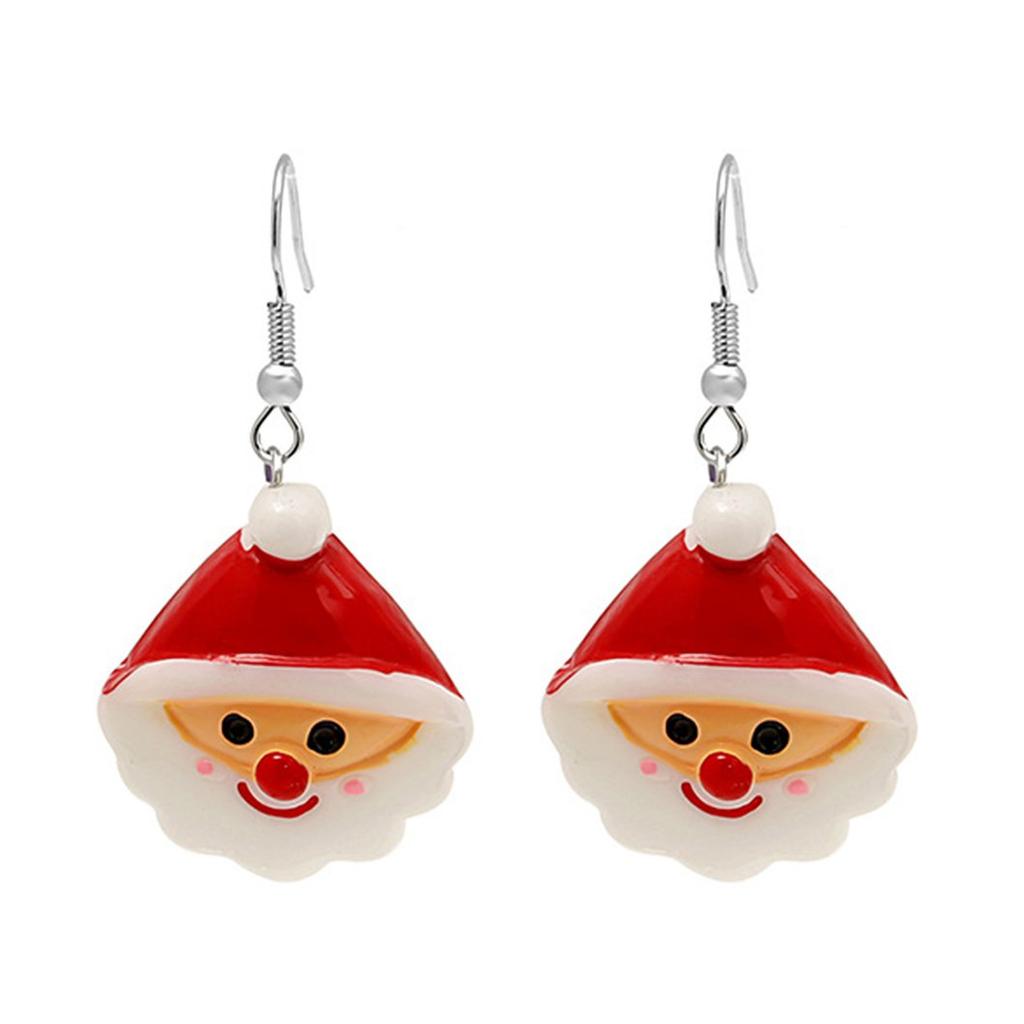 Buy KN Ear Hook Christmas Santa Shape Earring Cartoon Dangle Drop ...