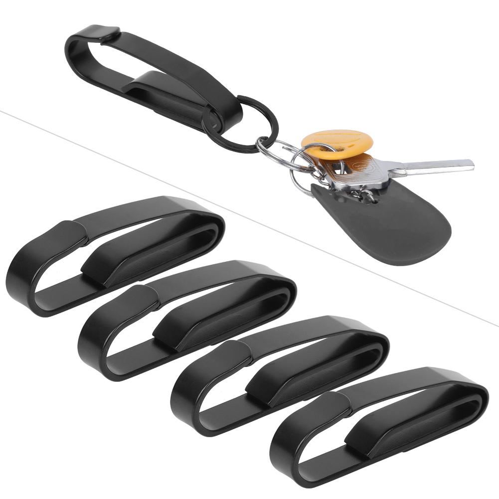 4Pcs Key Belt Holder Stainless Steel Edc Outdoor Military Keychain ...