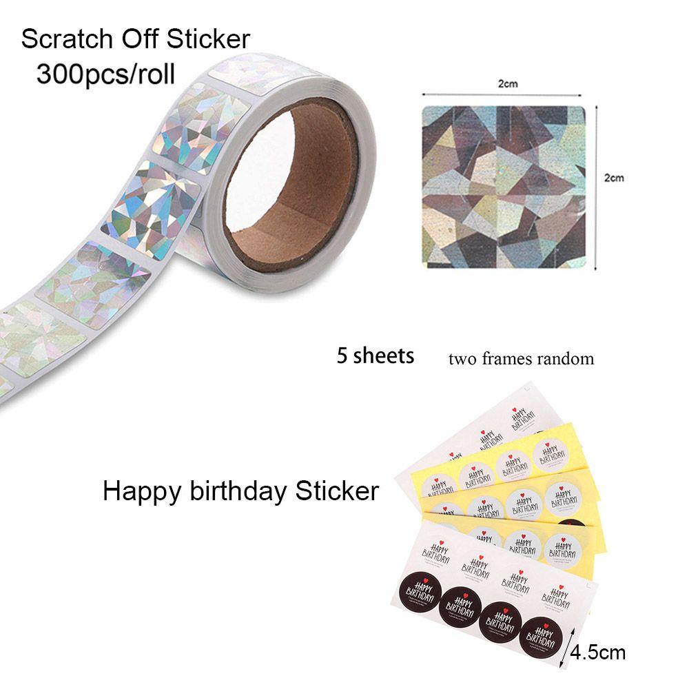 Buy Supplies Cards Tag Sealing Handmade Adhesive Paper Scratch Off ...