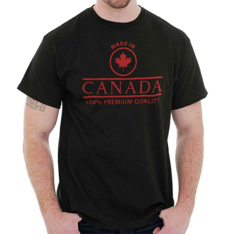 Made In Canada Leaf Patriotic Canadian Pride Adult Men Easy Tee ...