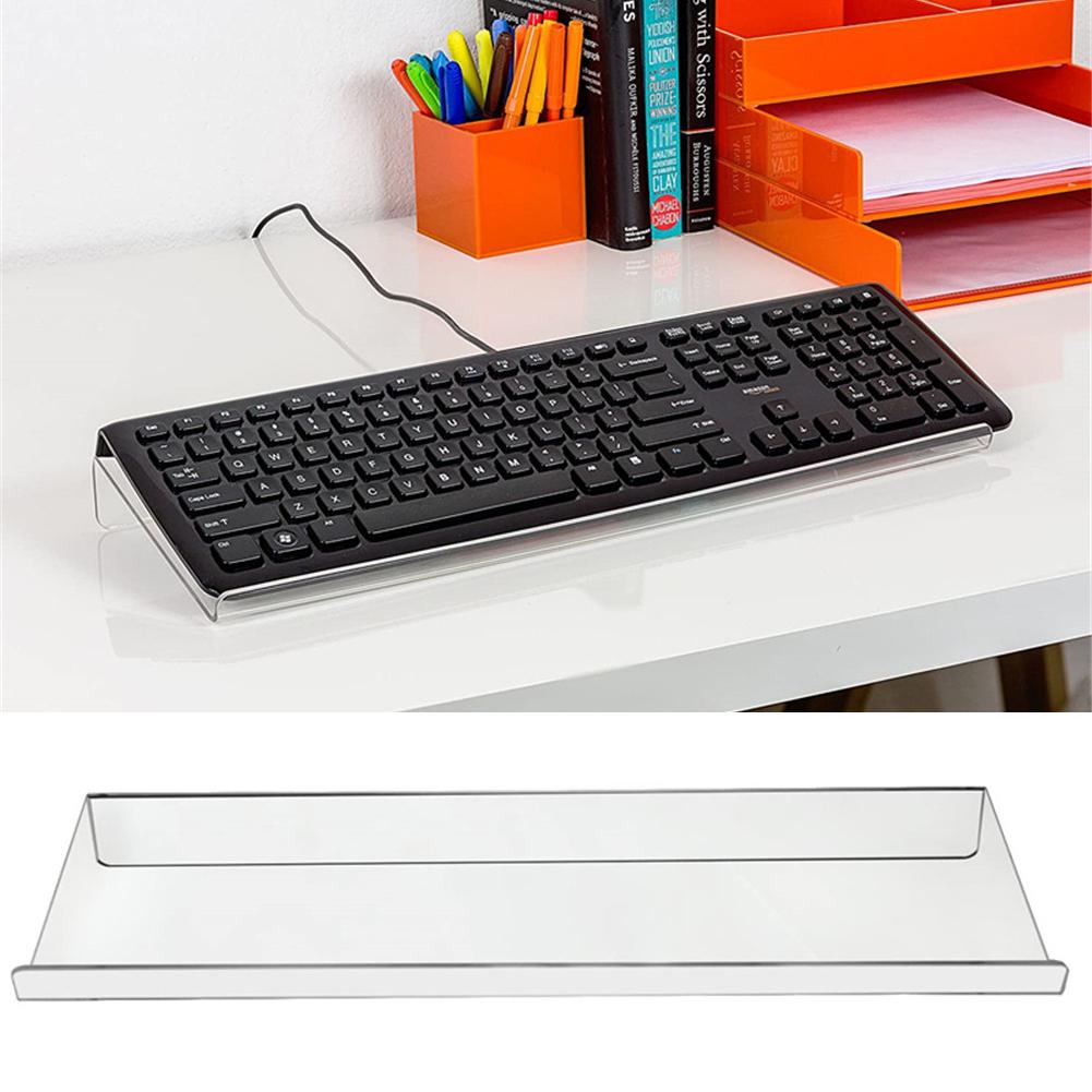 Buy Acrylic Tilted Computer Keyboard Holder Clear Stand for Easy ...