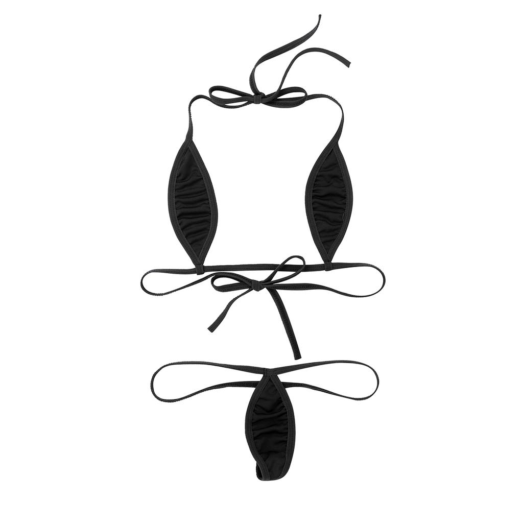 💰Kjøp Women's Sexy Bikini Set Mini Micro Teardrop Bikini Halterneck ...