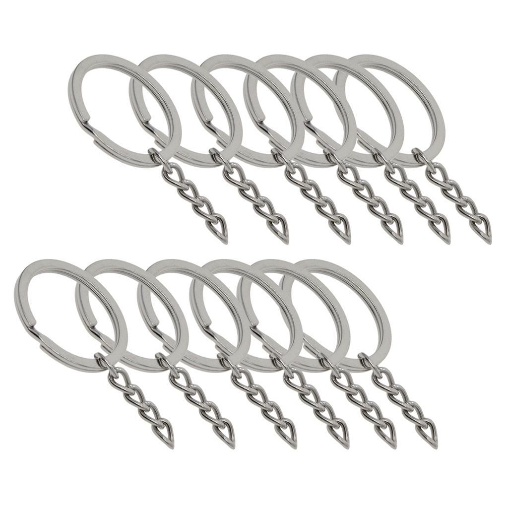 Cheap 12 Pieces Metal Split Keychain Ring Parts Make Your Own Key ...