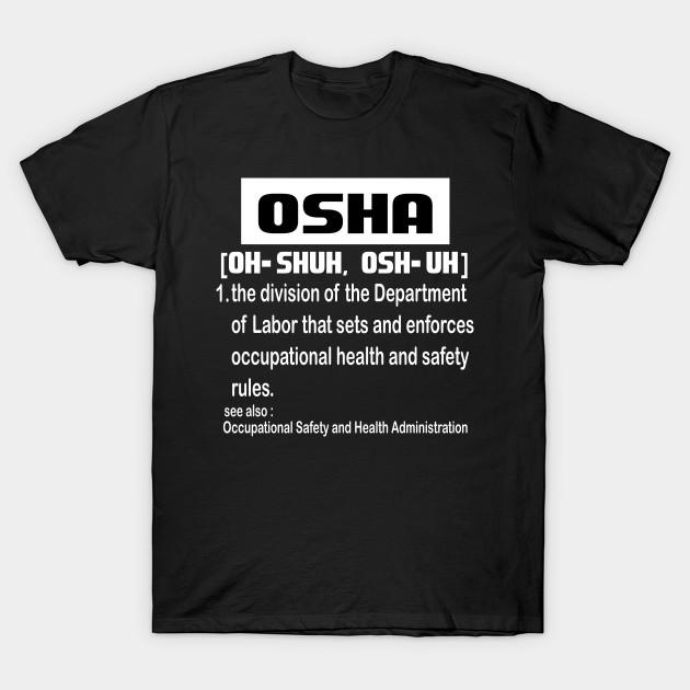 Unisex Moda TShirt Osha Officer Baskı TShirt Plus Boyut XS-6XL T-Shirt ...