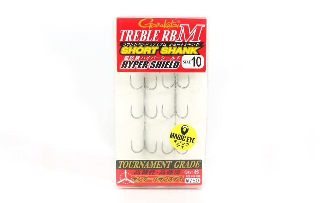 Acquista Gamakatsu 68266 Treble Hook RB M Short Shank Hyper Shield Size 10 (8559) | Joom