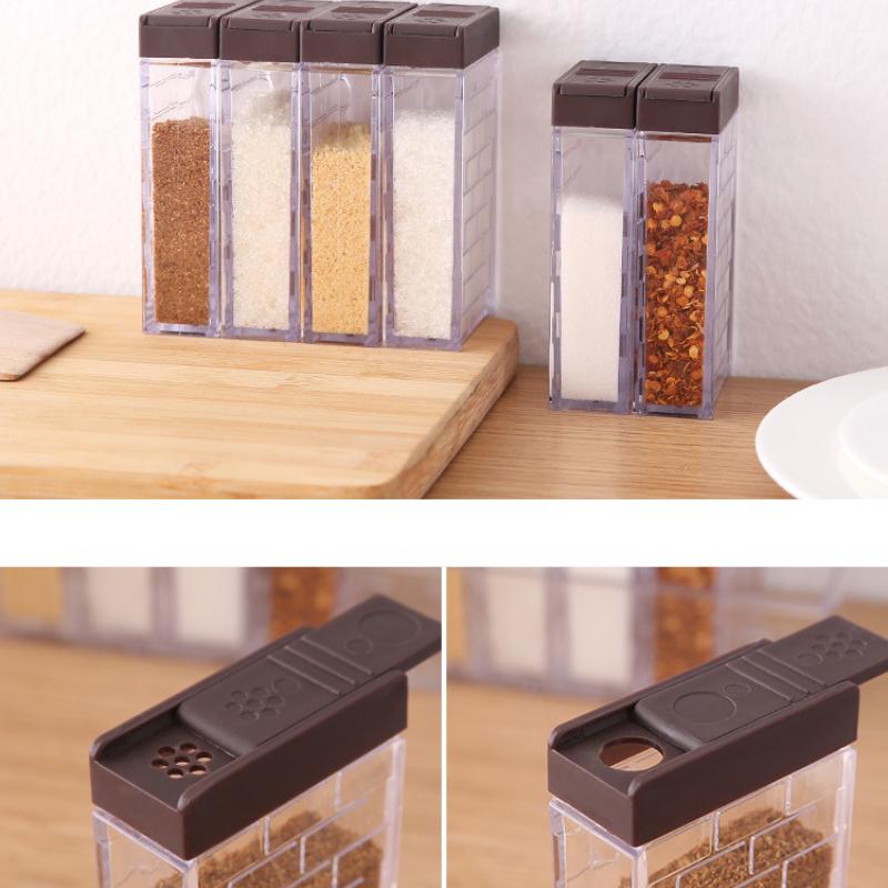 Cheap Transparent Spice Jar Set Salt and Pepper Seasoning Bottle ...