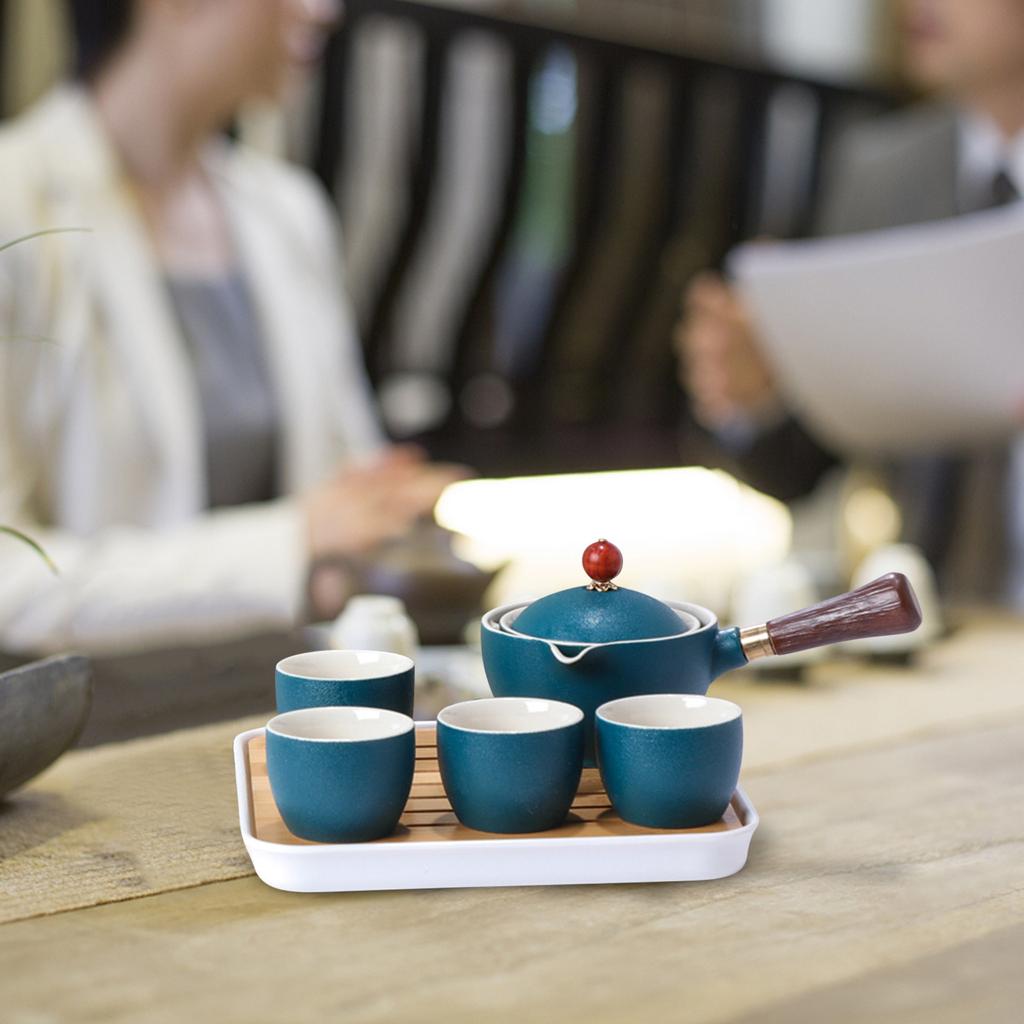 Buy 360 Degree Rotating Tea Set Well Off Teapot Cradle Type Semi ...