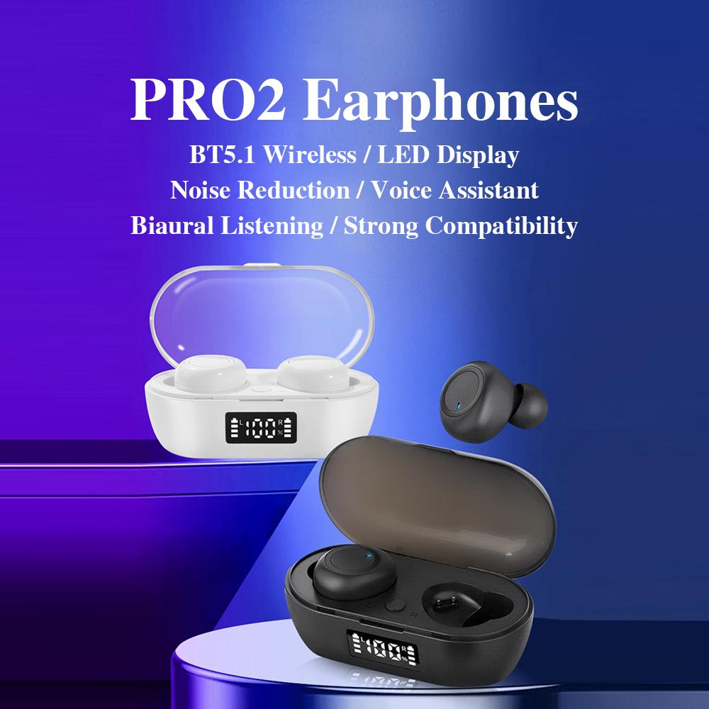 Satın alın Pro2 Bt5.1 Wireless Earphones Led Display Hifi Noise ...