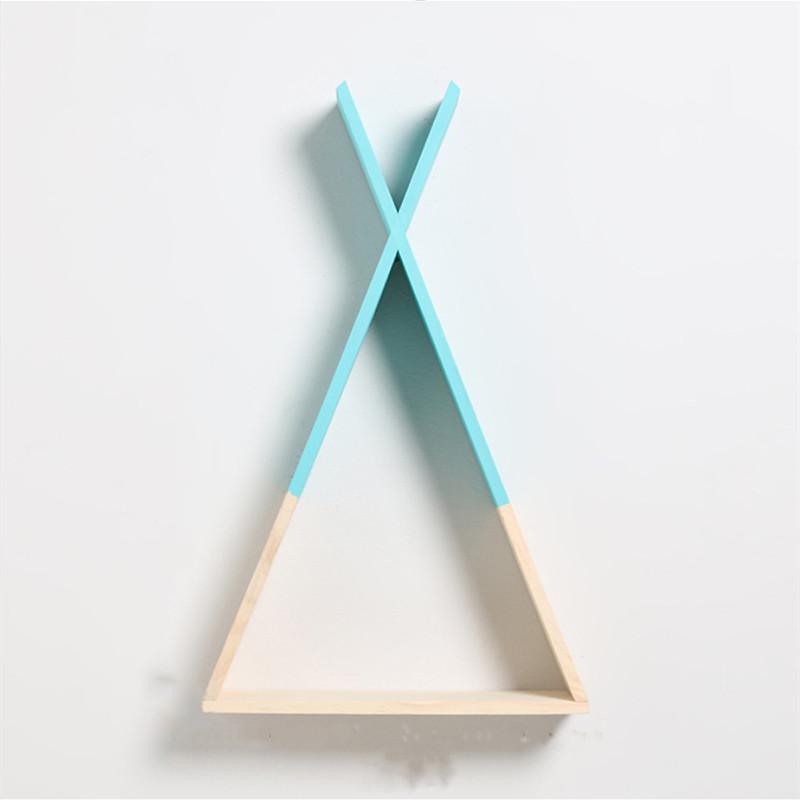 Cheap New Home Decoration Kids Baby Wooden Triangle Storage Book Shelf ...