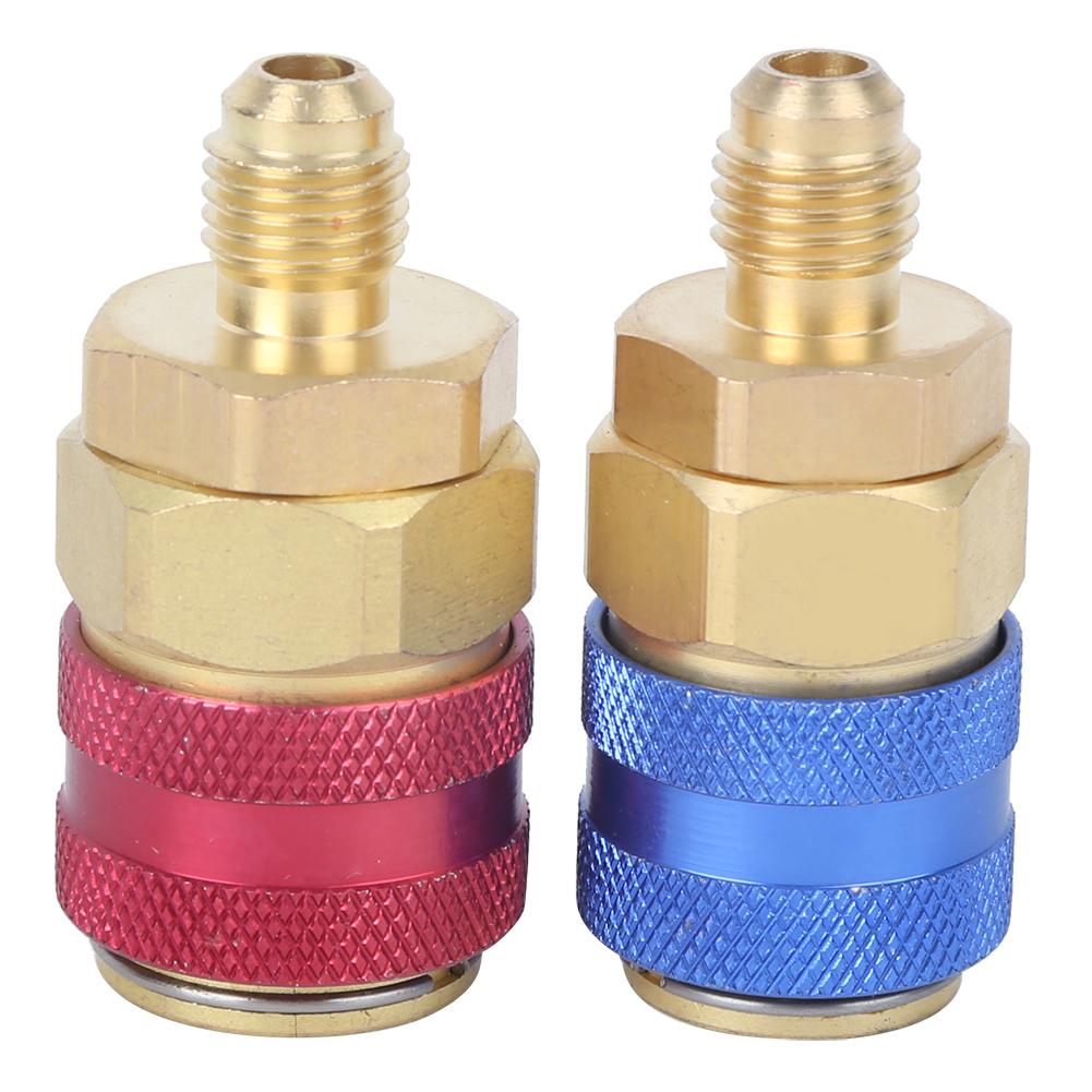 Air Conditioning Quick Coupler Connector Brass Adapters for R134A High ...