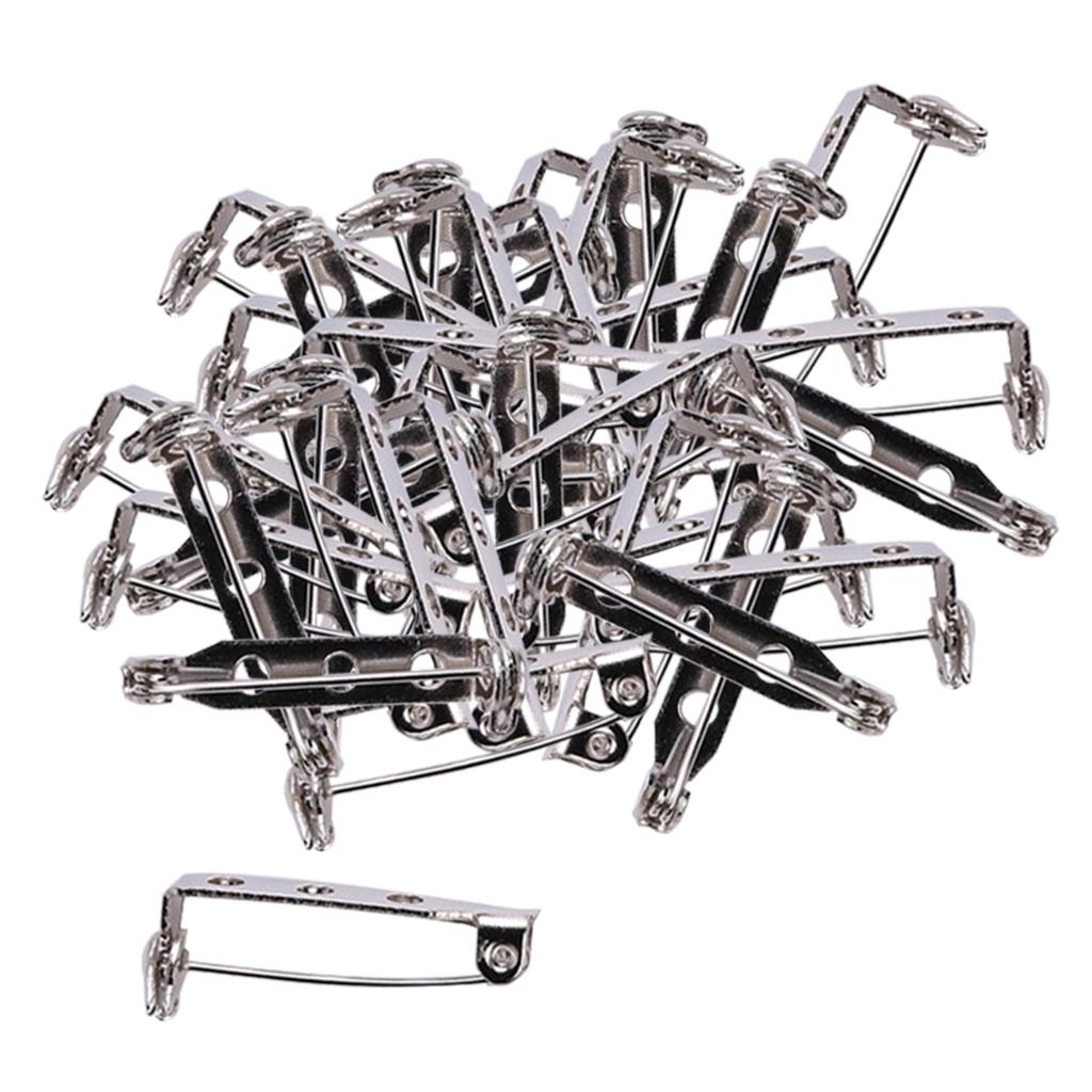 Buy 10 Pieces Brooch Blank Lapel Pin Badge Base PinBack Button 20mm at ...