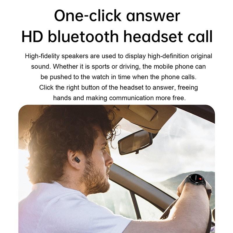 Buy 2 In 1 Smartwatch TWS Wireless Bluetooth Headset Heart Rate Blood ...