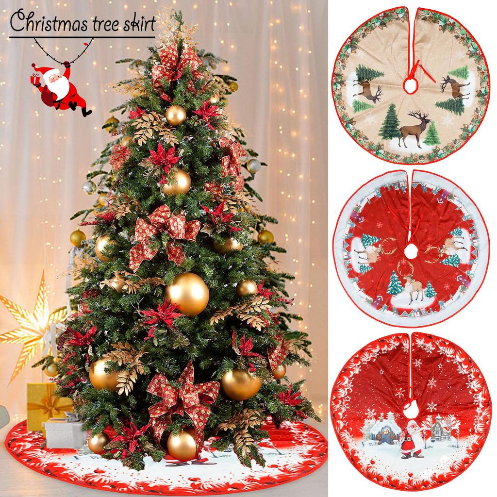 Christmas Tree Skirt Printed Layout for Christmas Tree, Holiday uygun ...