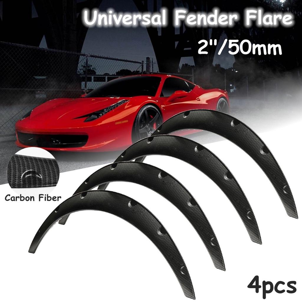 Buy 4Pcs 2inch Universal Carbon Fiber Flexible Car Body For Fender ...
