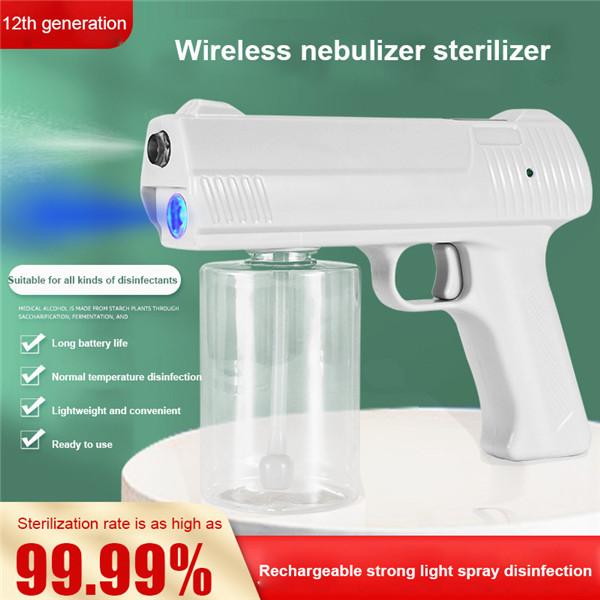 Buy 300ML Wireless Nano Blue Light Steam Spray Disinfection Sprayer Gun ...