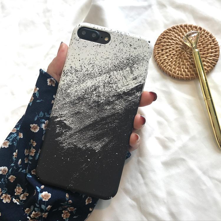 Simple Original Black-and-white Iphone Mobile Phone Shell uygun fiyatlı ...