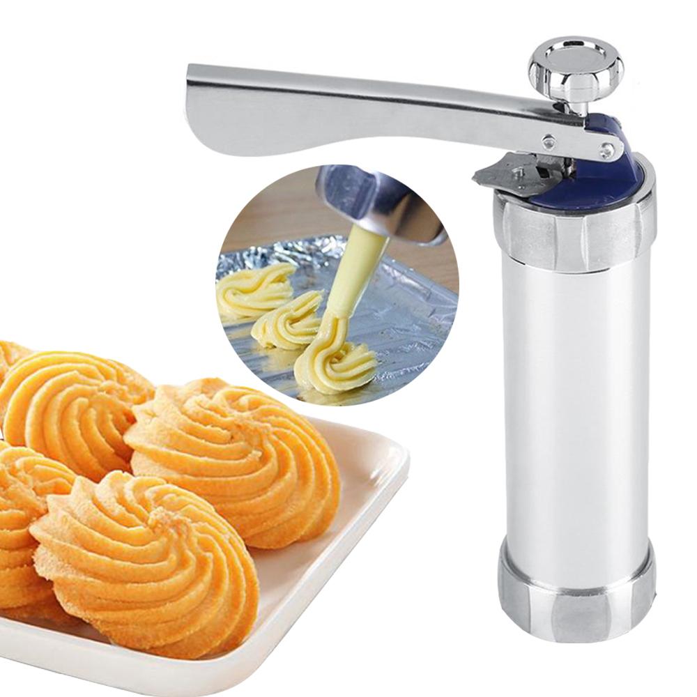 Biscuit Press Set DIY Cookie Press Pump Machine Kit with 20 Stainless ...