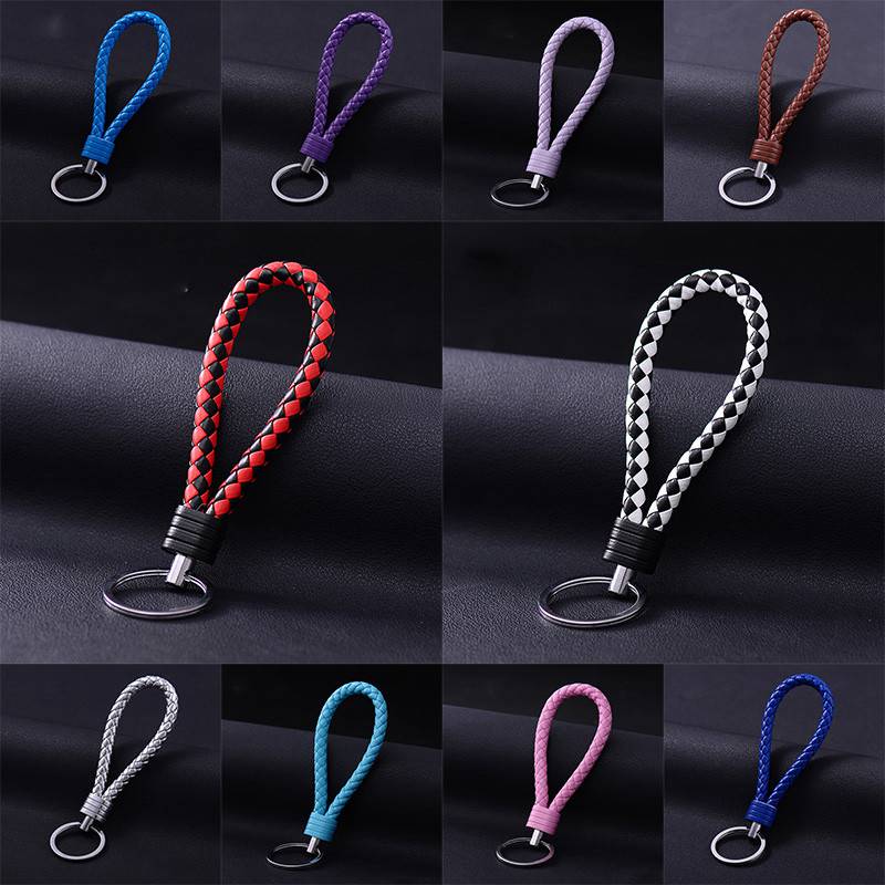 Buy Braided Lovers Keyring Creativity Keychain Simplicity Pendant Faux ...