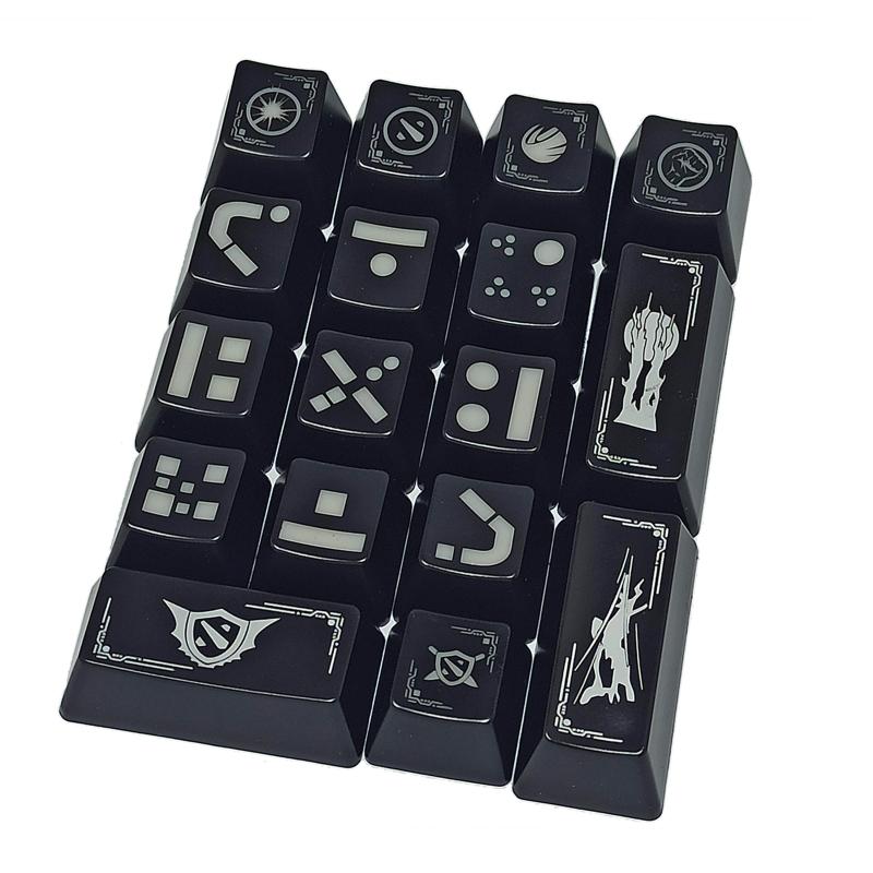 Buy 17 Keys Numpad Keycaps RGB ABS Double Shot Backlit Keycap For ...