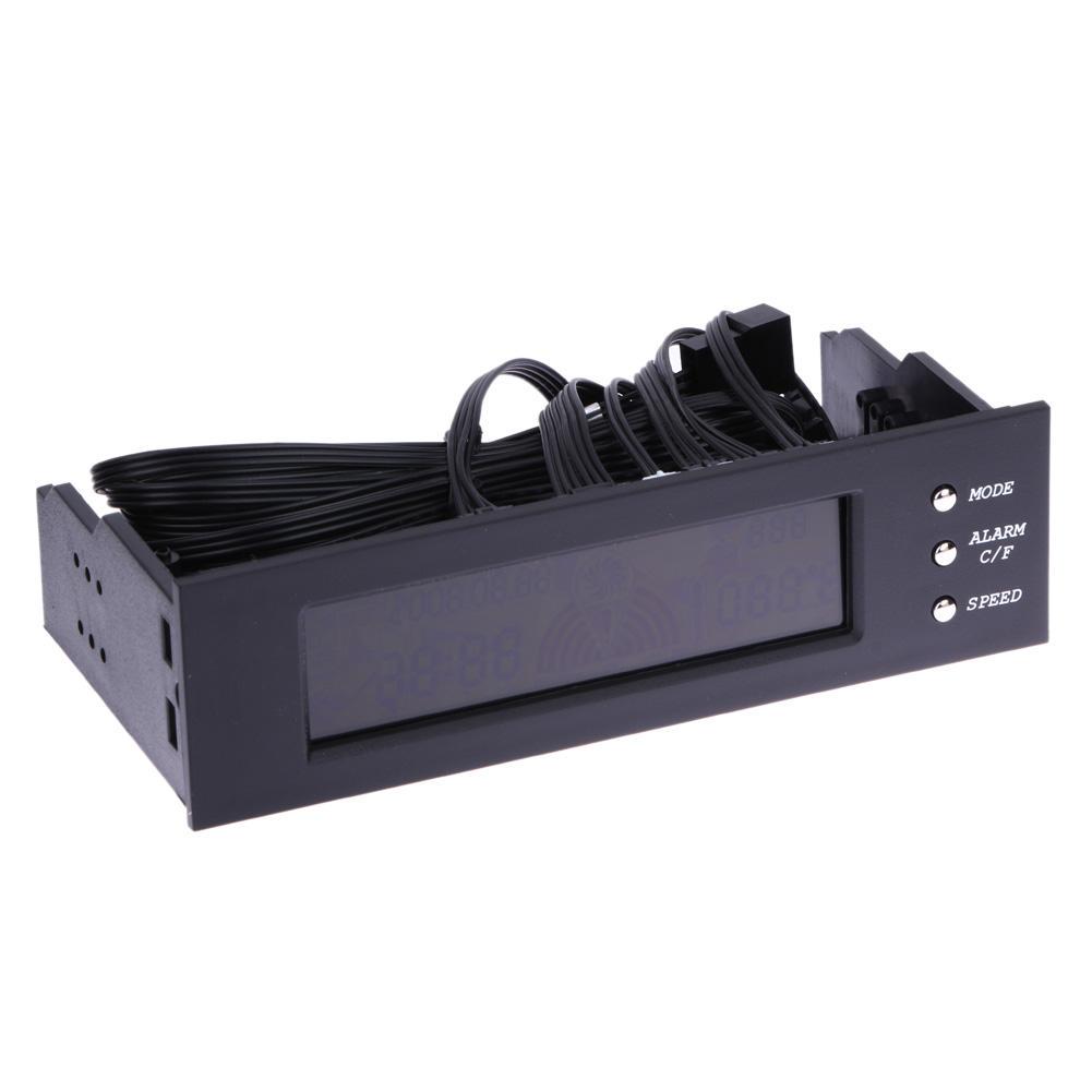 Buy 5.25in Bay Front LCD Panel 3 Fan Speed Controller CPU Temperature ...