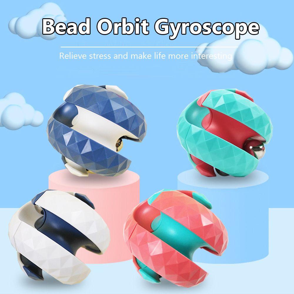 Buy Rotating Metal Pinball Spin Finger Tip Gyro Fidget Toy Bead Orbit ...