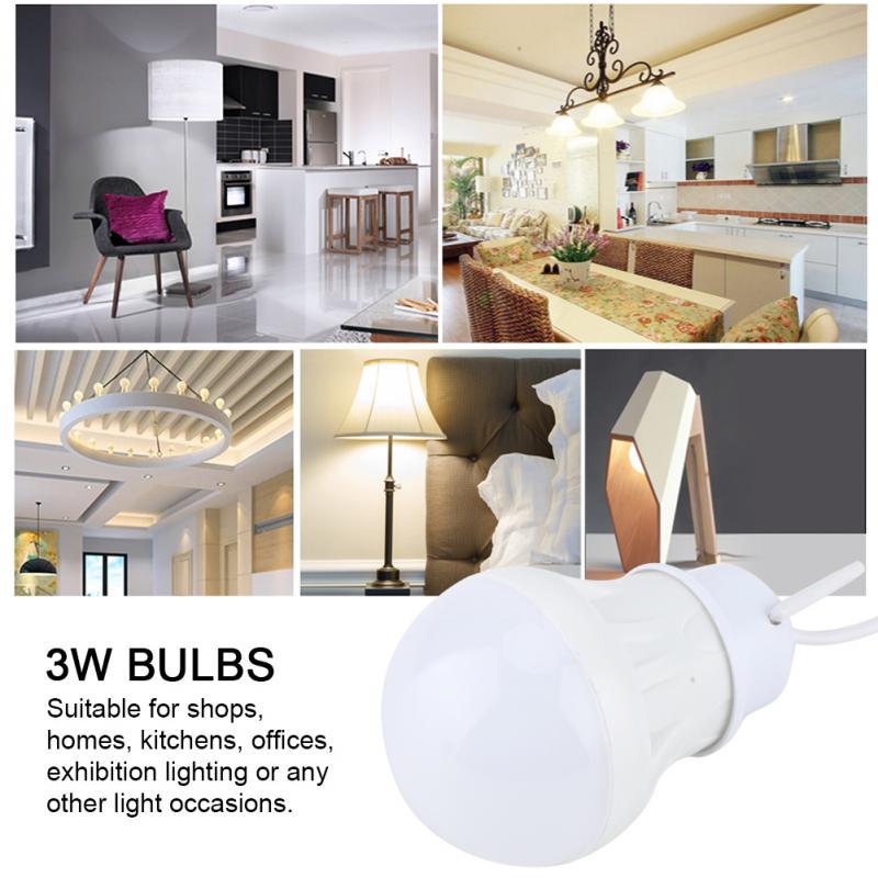 Buy 3W USB Wire Bulbs Lighting Low Consumption Energy Saving Lamps for ...