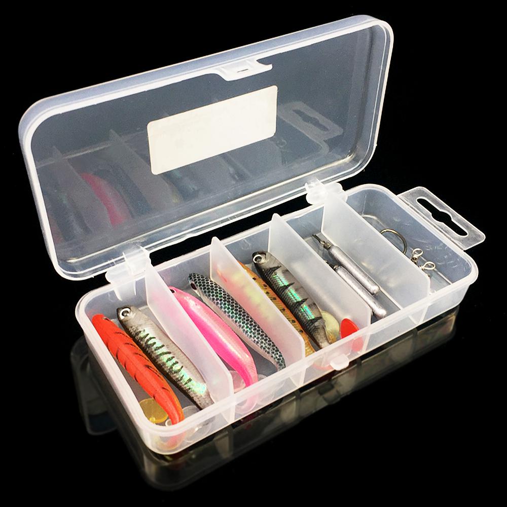 15pcs/lot Long Tail Rainbow Soft Fishing Lure Soft Bait Combination ...